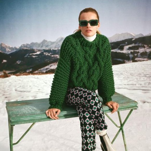 Loopy Mango | Sweaters | Loopy Mango Green Chunkyknit Green Sweater 0 ...